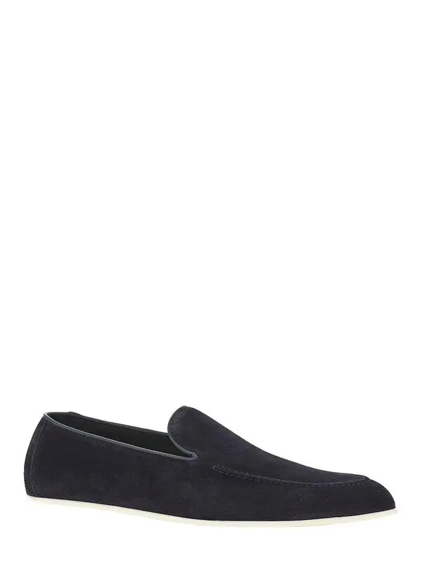 DOUCAL'S Suede Leather Loafers - Blue