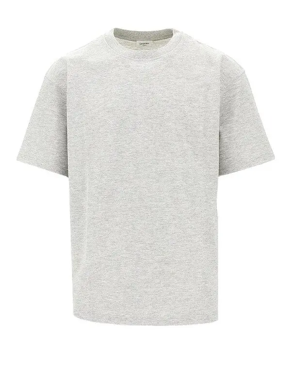 Saint Laurent Caandre Embroidery Piquet T-hirt - Grey