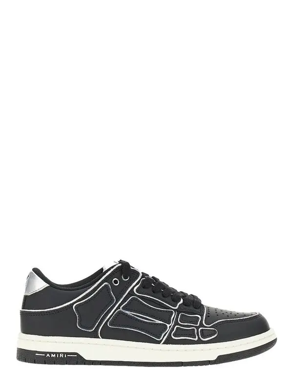 Amiri Skel Leather Sneakers - Black