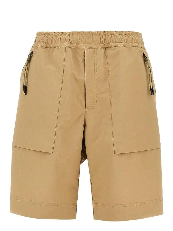 Moncler Technical Froissé Shorts - Beige