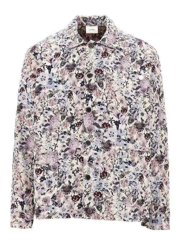 LES DEUX Hugh' Jacquard Cotton-bend Overshirt - Multicolor