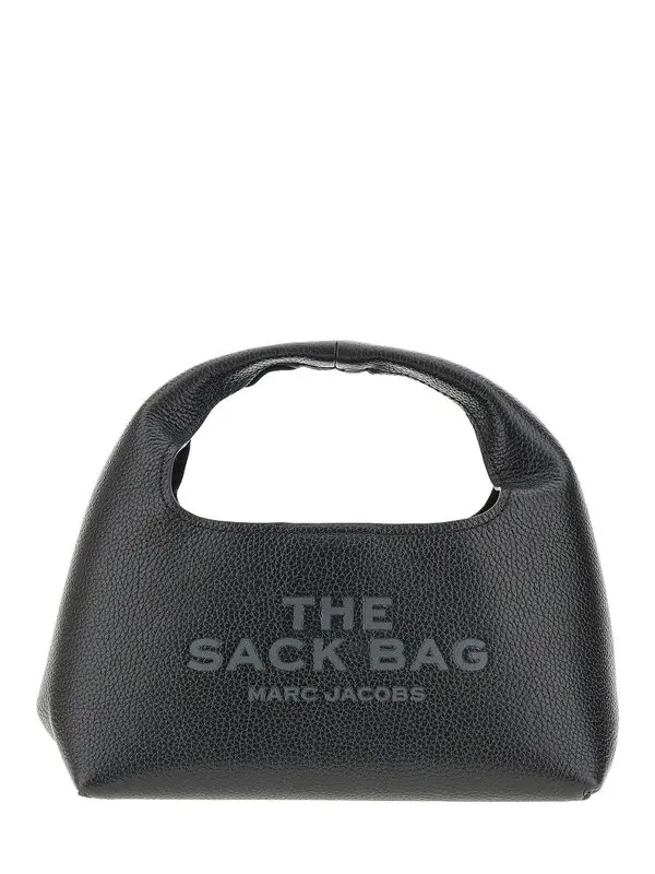 Marc Jacobs Cheetah Mini Sack Leather Bag - Black