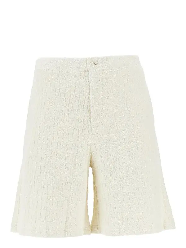 Off-White Jacquard Terry Shorts - White