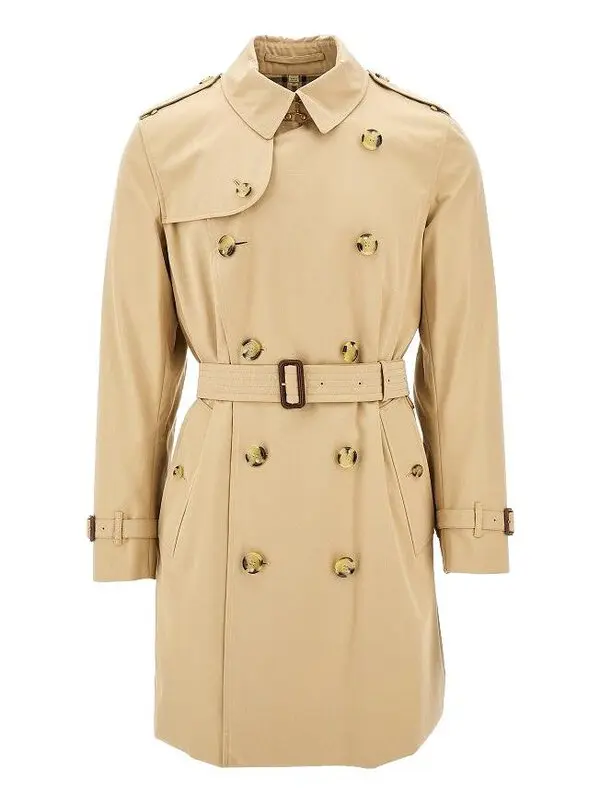 Burberry Kensington Mid Trench Coat - Beige