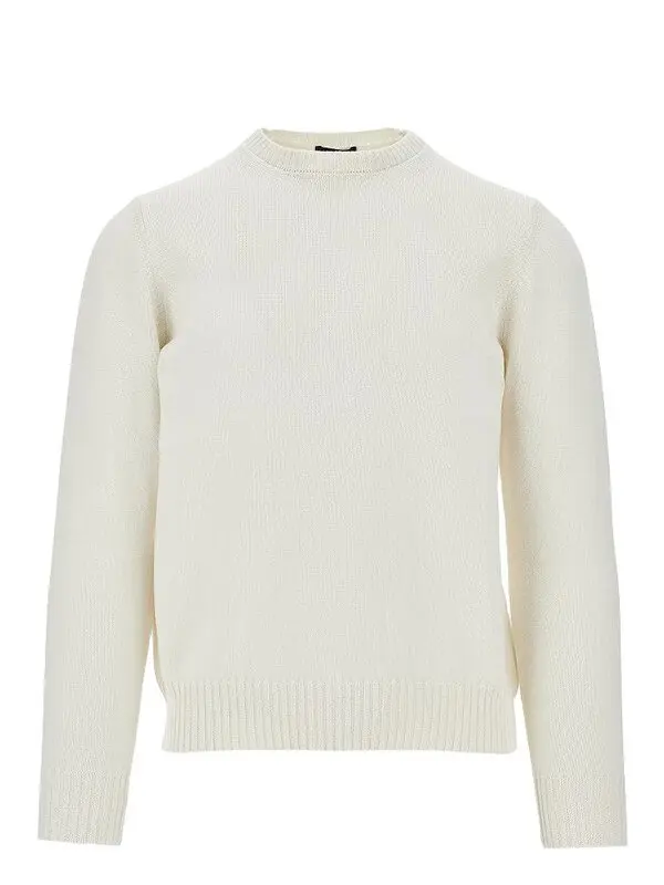 DRUMOHR Crewneck Cotton Sweater - White
