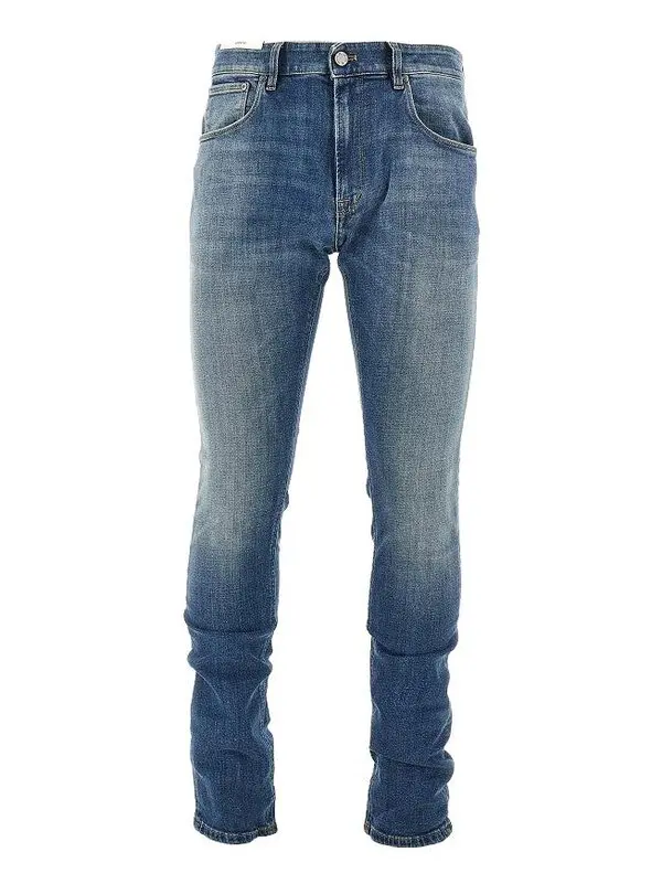 PT TORINO Five-pocket Stretch Cotton Denim Jeans - Blue