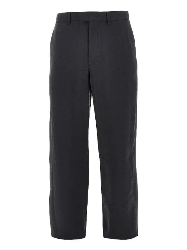 Emporio Armani Modal-blend Relaxed Fit Straight Leg Pants - Black