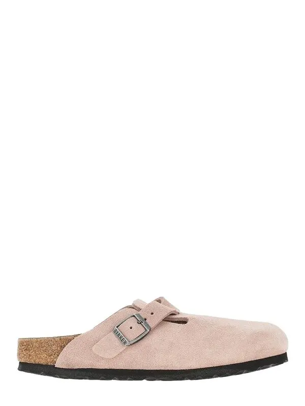 BIRKENSTOCK Suede Leather Boston Sabot - Pink