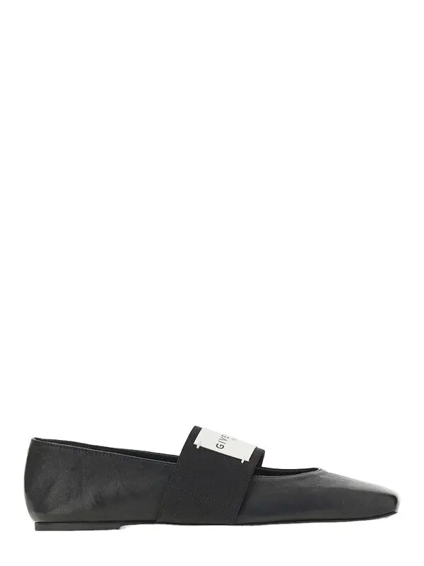 Givenchy Sliced Square Nappa Leather Ballerinas - Black
