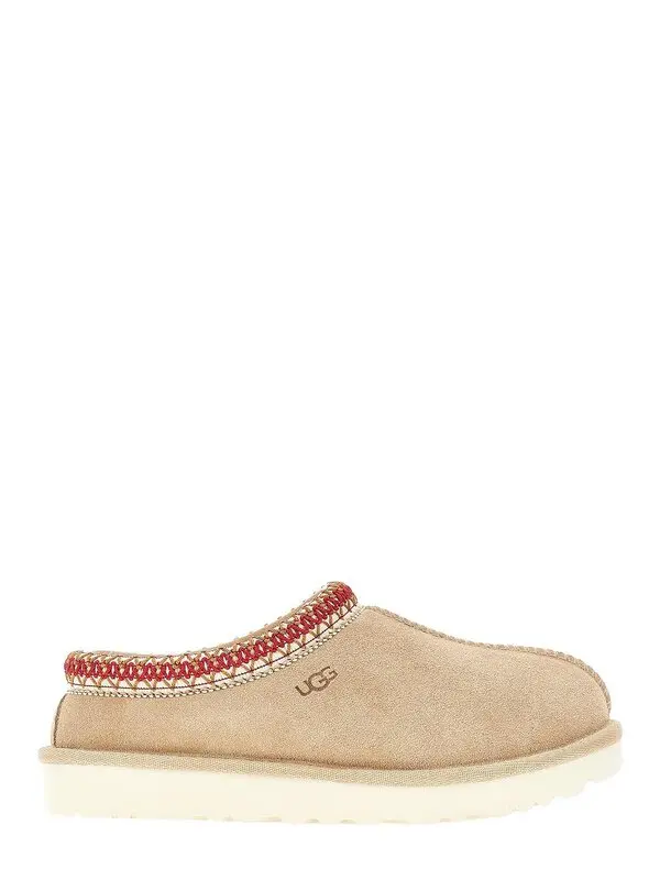 UGG Tasman Suede Slippers With Wool Lining - Beige