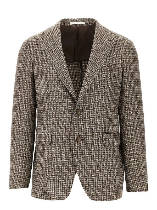 Tagliatore Houndstooth Single-breasted Jacket - Multicolor