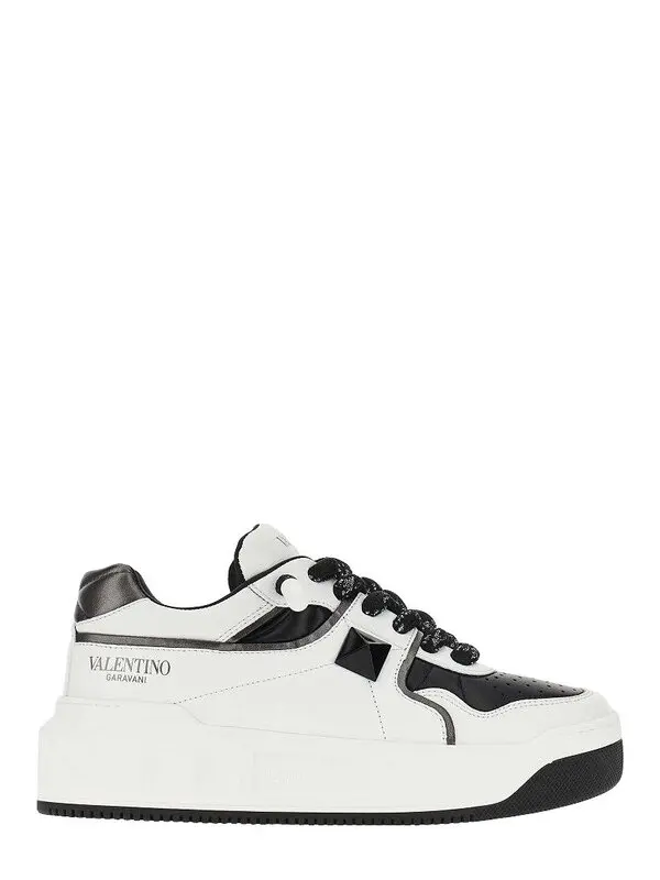 Valentino Garavani One Stud Xl Nappa Leather Sneakers - White