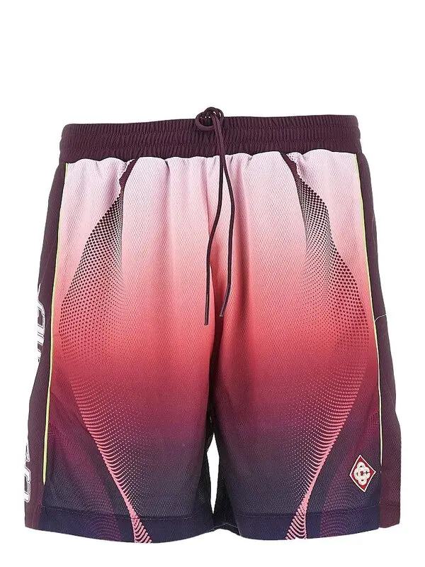 Casablanca Mesh Gradient Football Shorts - Purple