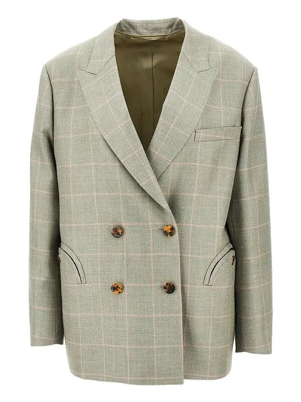 BLAZE Nightbreak Oversized Double-breasted Jacket - Grey