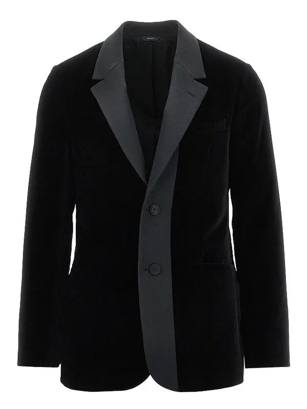 Fendi Single-breasted Velvet Jacket - Black
