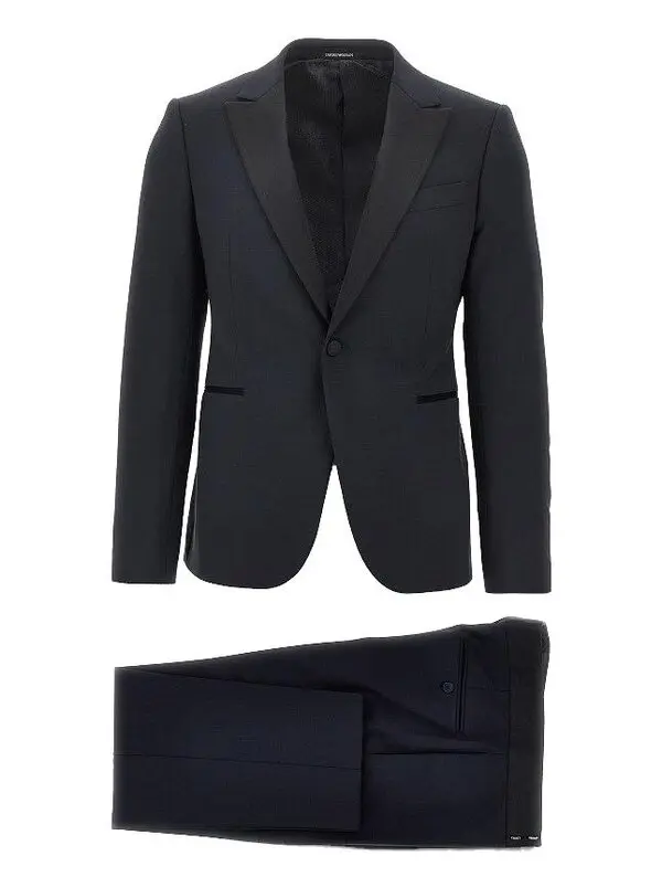 Emporio Armani M Line Evening Tailored Suit - Black