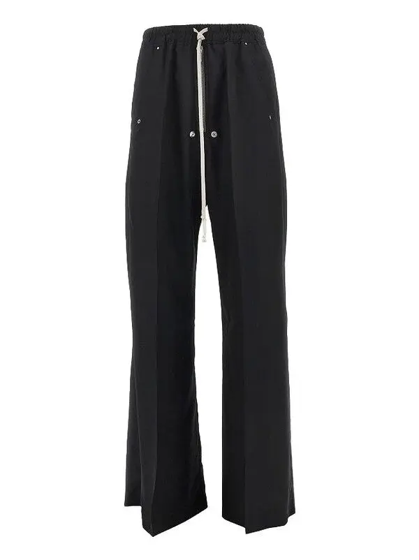 Rick Owens Virgin Wool Wide-leg Pants - Black