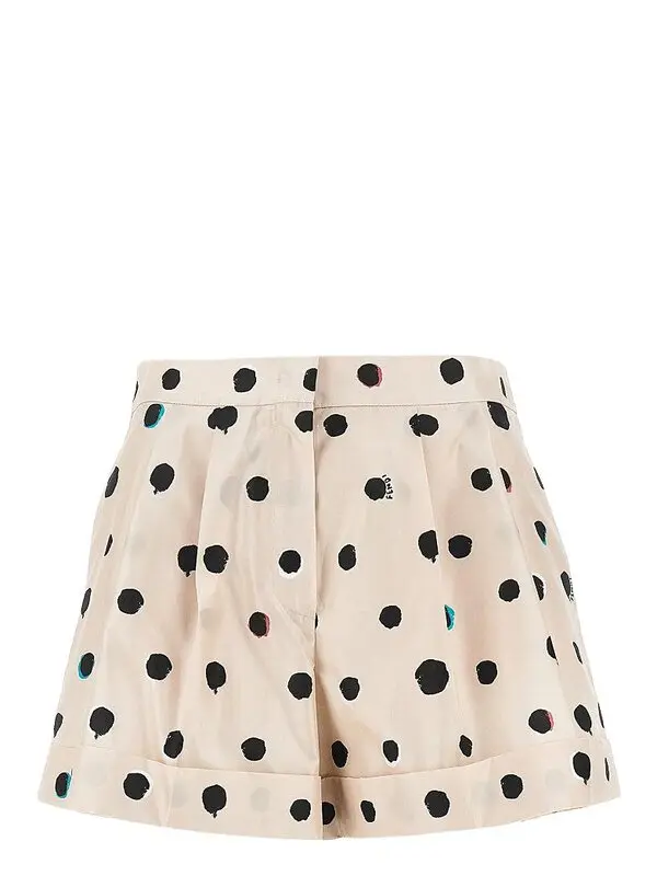 Fendi Falena Dots Silk Shorts - Pink