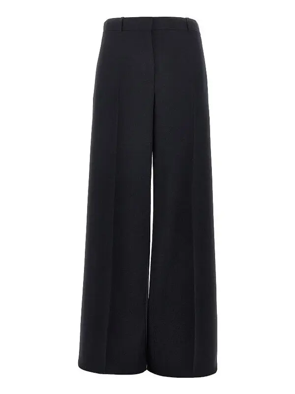 THE ROW Dender Wool Gabardine Wide Leg Pants - Blue