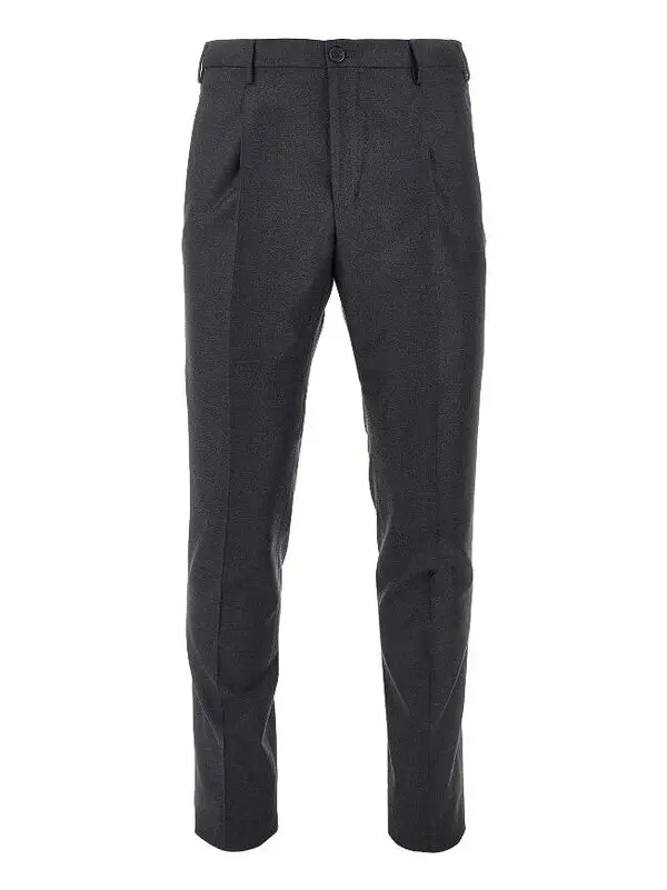 Incotex Pattern 54 Super 120's Wool Tapered Fit Pants - Grey