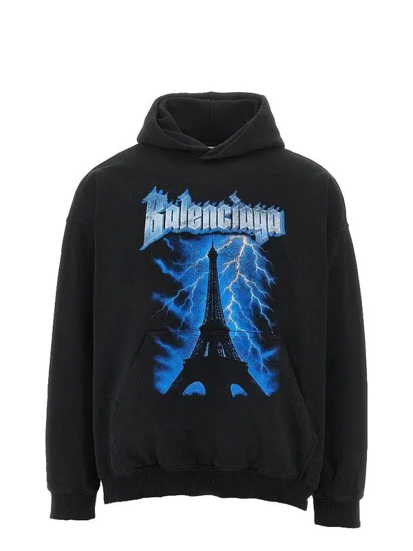 Balenciaga Thunderstorm Hoodie - Black