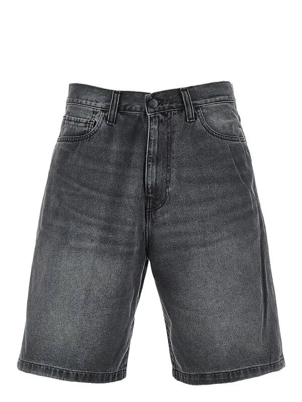 Carhartt Work In Progress Landon Bleached Denim Shorts - Black