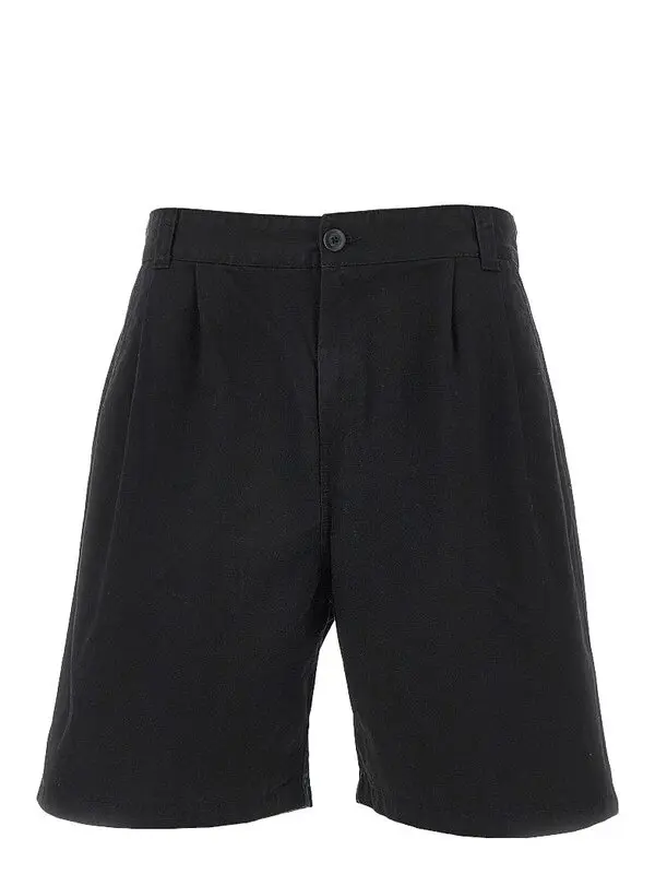 Carhartt Work In Progress Marv Cotton Twill Wide Leg Shorts - Black