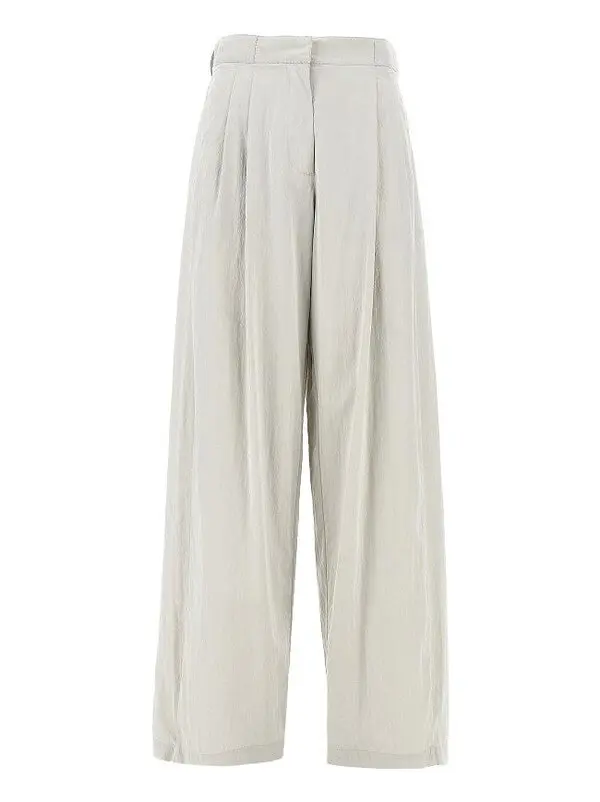 THE ROW Iven Silk And Nylon Pants - Grey