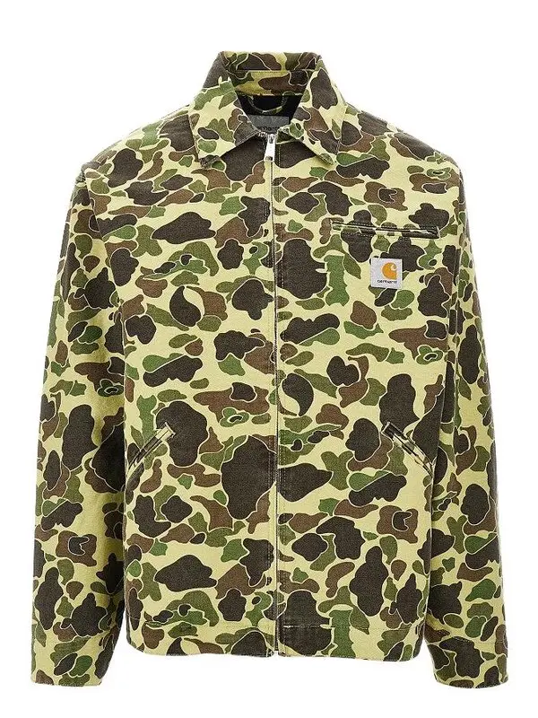 Carhartt Work In Progress Camouflage Duck Detroit Jacket - Green