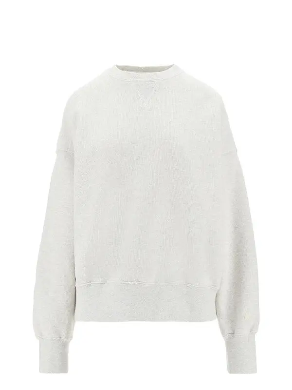 GOLDEN GOOSE Embellished Logo Oversized Sweatshirt - Grey