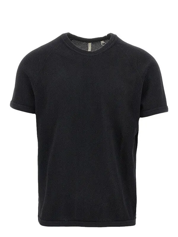 SUNFLOWER Cotton Knitted T-shirt - Black