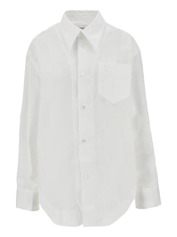 Ami De Coeur Oversized Cotton Poplin Shirt - White