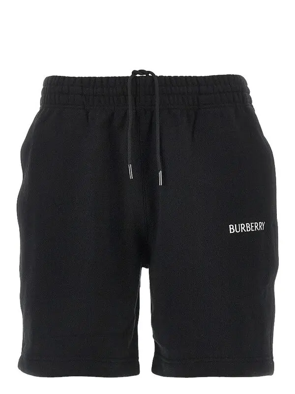 Burberry French Terry Logo Shorts - Black