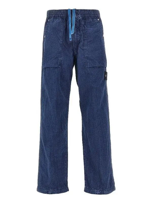 Stone Island Indigo-tc Hollow Fibre Nylon Pants - Blue