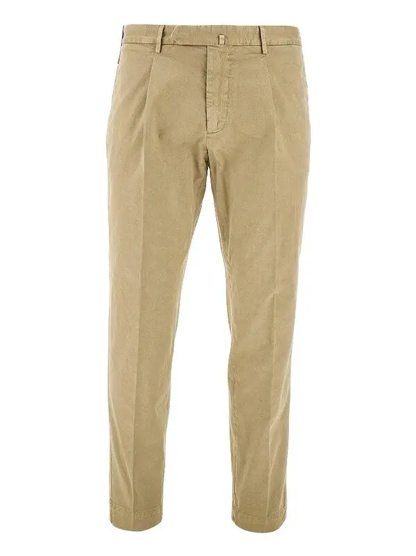 SANTANIELLO Stretch Twill 'arechi' Trousers - Green