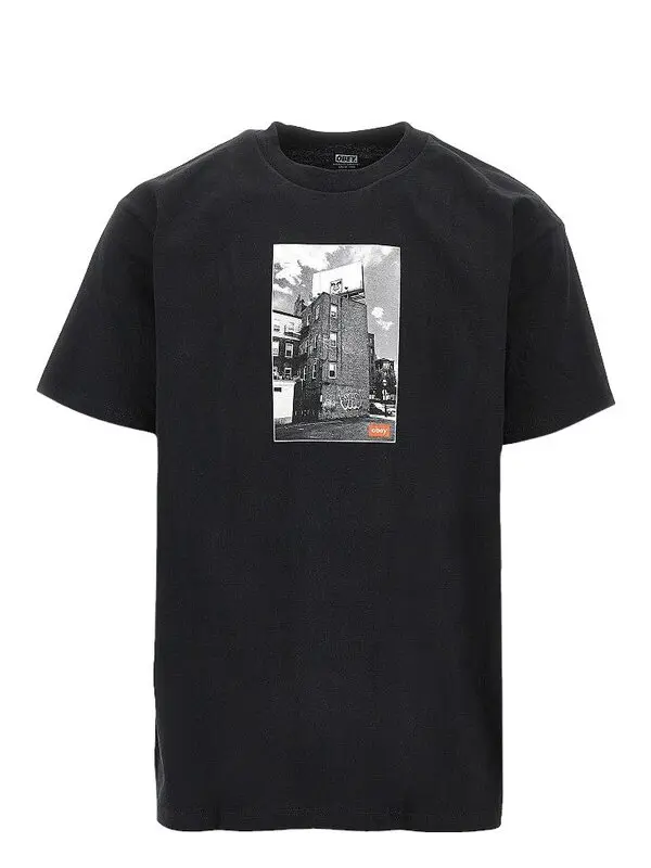Obey Boton Billboard' Print T-hirt - Black