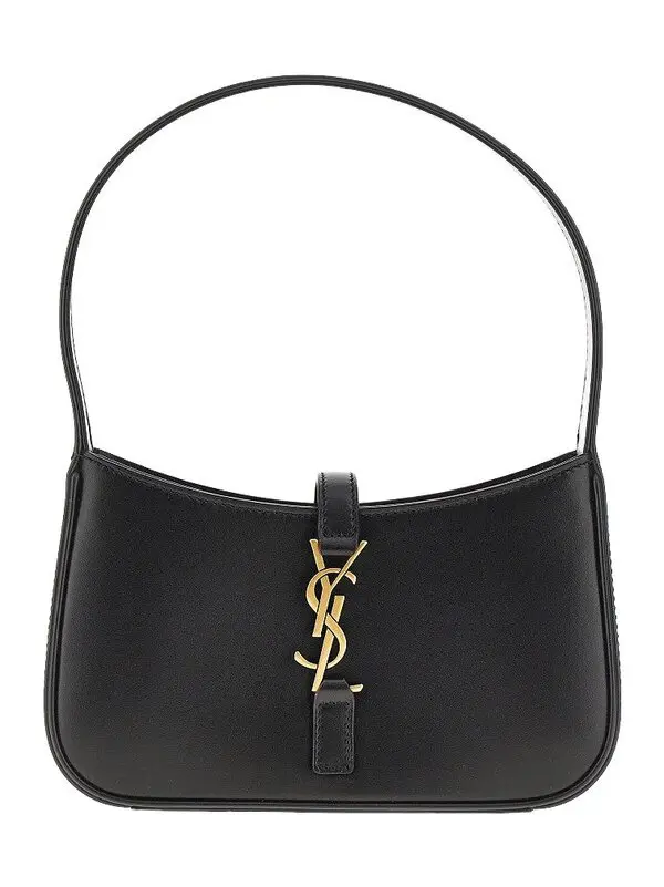 Saint Laurent Le 5 À 7 Leather Mini Bag - Black