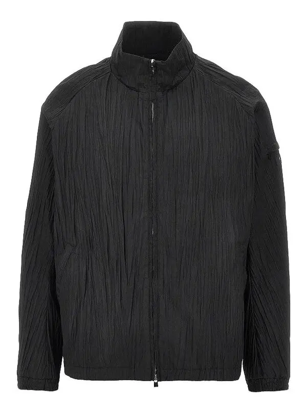 TATRAS Leros Pleated Twill Blouson Jacket - Black
