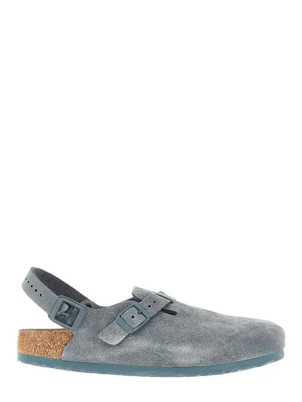 BIRKENSTOCK Tokio Suede Leather Sandals With Adjustable Straps - Blue