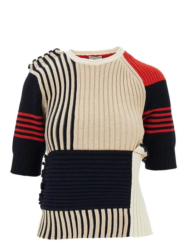 Bottega Veneta Cotton Patchwork Sweater - Multicolor