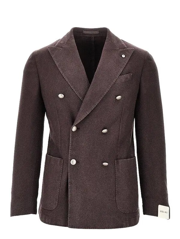 L.B.M. 1911 Tom" Flannel Double-breasted Jacket - Red