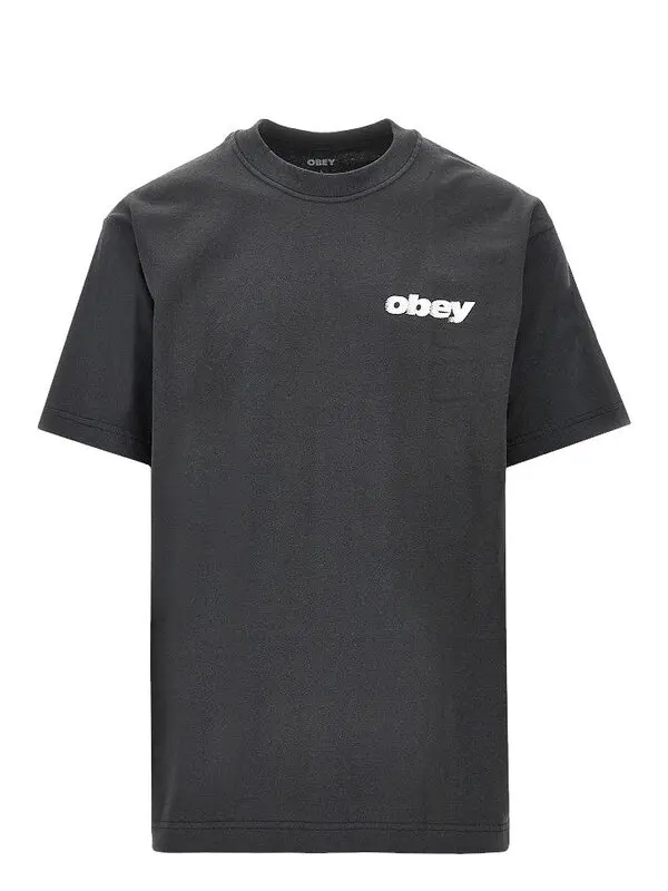 Obey Export' Print T-hirt - Black