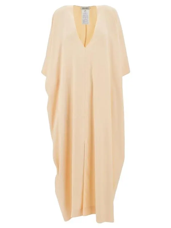 Alberta Ferretti Long Kaftan Dress With Matching Belt - Pink