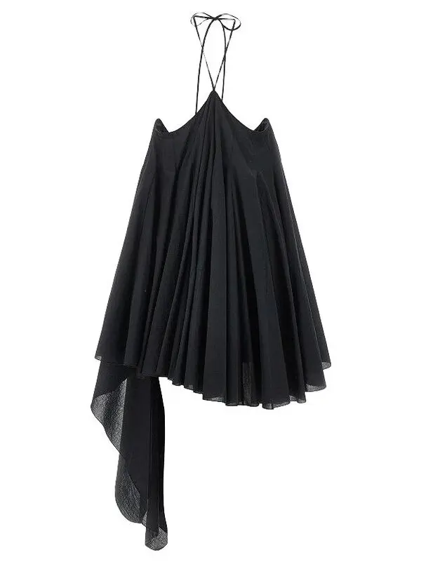 Jacquemus Triangle Poplin Mini Dress - Black