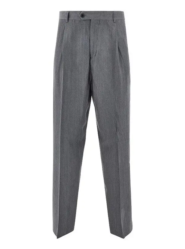 MARSEM Gabardine Pants With Dart - Grey
