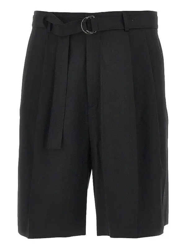 CMMN SWDN Marshall Wool Bermuda Shorts - Black