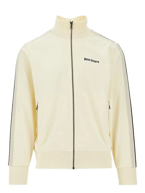 Palm Angels Track Jacket With Logo Embroidery - White