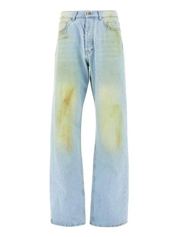 C.9.3 Relaxed Fit Stained Effect Jeans - Blue