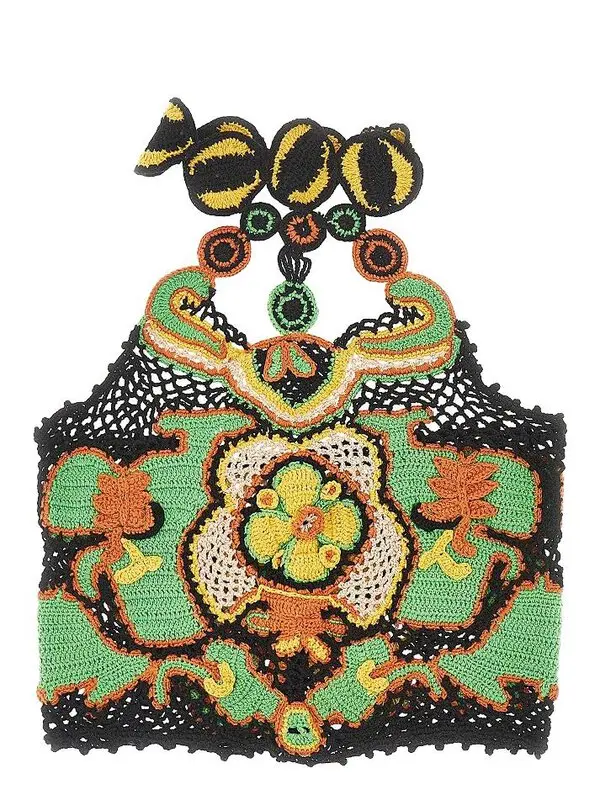 Etro Crocheted Floral Halterneck Top - Multicolor