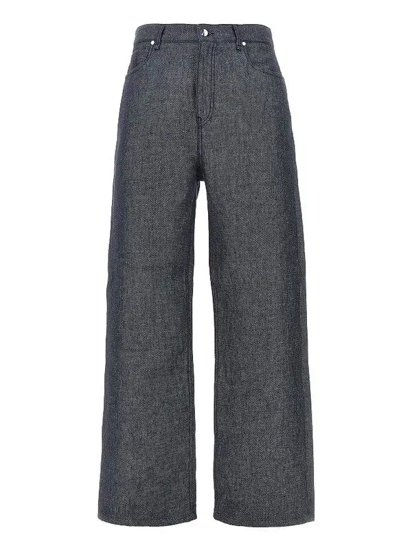 Fendi Relaxed Fit Wide Leg Jeans - Blue